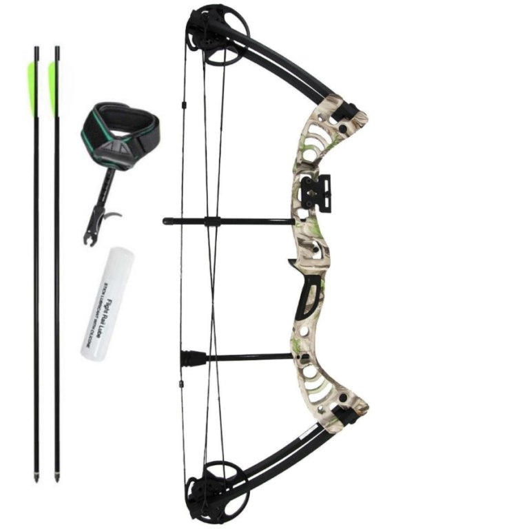 Mankung 55LB COMPOUND BOW KIT-Camo - Archery Direct